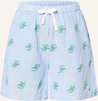 Tommy Hilfiger Shorts Mit Leinen blau
