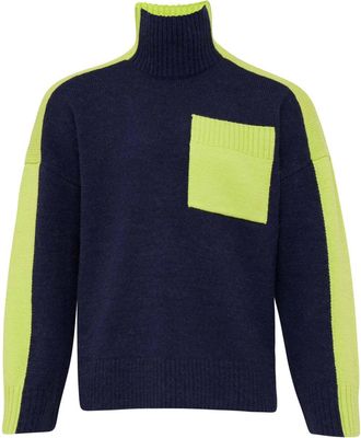 J.W.Anderson pull à design bicolore - Bleu