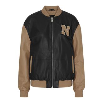 Notyz Leder Bomberjacke - - Jackets - Damen - Schwarzk - S