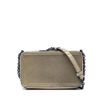 Bottega Veneta Sac bandouli&egrave;re en cuir m&eacute;tallis&eacute; pr&eacute;-poss&eacute;d&eacute; - Femme - Pre-owned - Jaune - Taille: ONE Size