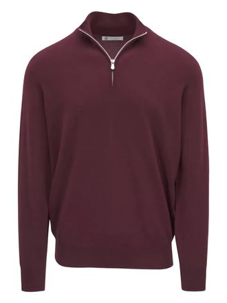 Brunello Cucinelli Klassischer Kaschmirpullover - Rot