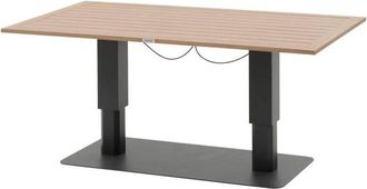 Hesperide Rechteckiger aufklappbarer Gartentisch Salimia graphite & honey 150 x 80 x 69cm aus Aluminium - Hesp&eacute;ride