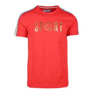 Dirk Bikkembergs Homme, Tops, Rouge, Taille: XL T-shirt en coton