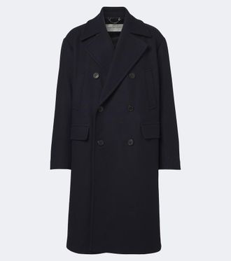 Dries Van Noten Manteau en laine m&eacute;lang&eacute;e