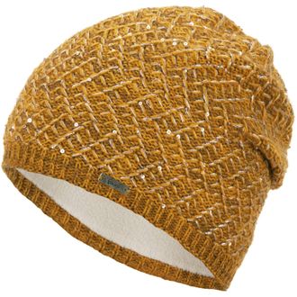 Faera Winterm&uuml;tze M&uuml;tze Damen Pailletten warm gef&uuml;ttert Winterm&uuml;tze M&auml;dchen Frauen Fleecefutter Winter Strickm&uuml;tze Beanie, Farbe:Senf
