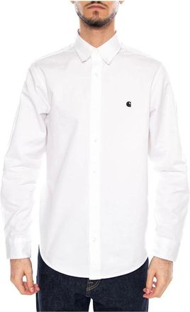 Carhartt Work in Progress Homme, Chemises, Blanc, Taille: M L/S Madison Shirt