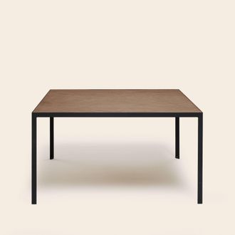 Madura Table &Agrave; Manger Orelia Terre brune et m&eacute;tal noir - MARRON