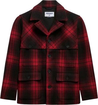 Sebago Veste Ranger &agrave; carreaux - Homme - Vestes - Rouge - Taille: XL
