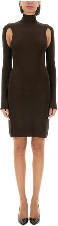 Helmut Lang Femme, Robes, Brun, Taille: 36 FR Air Turtleneck Dress