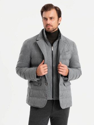 Ombre Steppjacke Herrenjacke in Sakkoschnitt und Futter