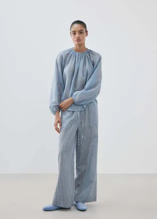 Mango Chemise pyjama fluide bleu - Femme - S - MANGO