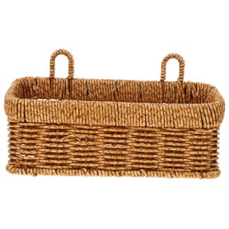 SOLUSTRE Geflochtener Wandkorb Aus Rattan Kleiner K&uuml;chenaufbewahrungskorb Mit Griff Zum H&auml;ngen Vielseitiger Gem&uuml;se Und Obstkorb F&uuml;r K&uuml;che Und Haushalt