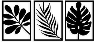 Hanah Home Stylish Black Decorative Metal Wall Accessory, 104 x 46 cm | 100% Metal, 1.2 mm Thickness | Perfect for Modern Home Decor & Office Spaces