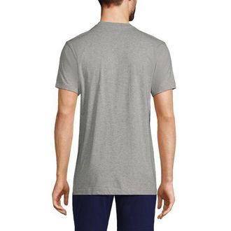 Lands End Kurzarm-Shirt mit V-Ausschnitt (3er-Set), Herren, Größe:48-50 regular, Grau, Baumwolle, by Lands End
