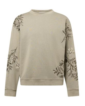 Drykorn Sweatshirt mit floralem Stickmuster in