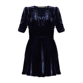 AllSaints ENA Samtkleid in Mini-L&auml;nge - - Dresses - Damen - Blau - S