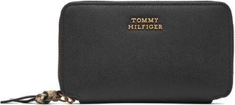 Tommy Hilfiger Geldb&ouml;rse Th Leather Med Za Wallet AW0AW18939 Schwarz