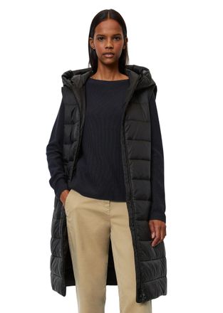 Marc O'Polo Damen 308085172117_990_44 WOVEN OUTDOOR VESTS, Schwarz, 44 EU