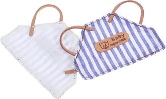 Angoily 2 Stück Mini Puppen-schürzen Kariert und Gestreift aus Weichem Stoff Puppenkleidung Mini Kochschürze für Plüschtiere und Puppen Vielseitig für Puppenh