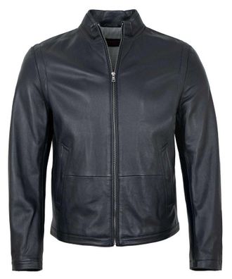 Maddox Lederjacke Didi MADDOX - Herren Lederjacke Lammnappa dunkelblau