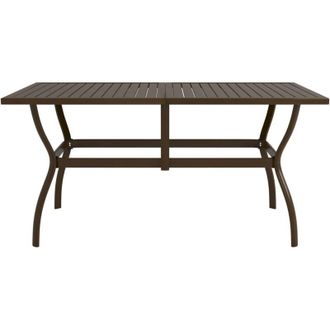vidaXL Table de jardin Marron 140x80x72 cm Acier Vidaxl