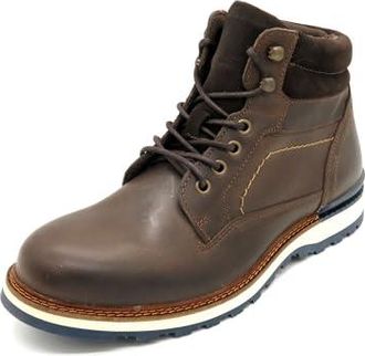 Esprit Bottines courtes en cuir marron pour homme, marron, 45 EU
