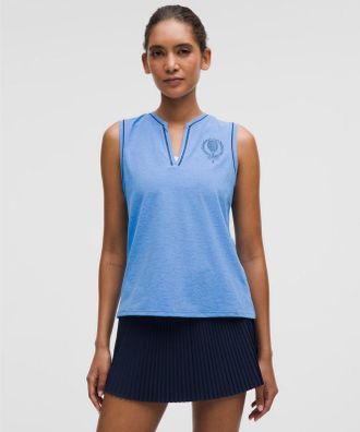 lululemon Débardeur de tennis col en V Graphic pour Femmes - Bleu - Taille 2XS
