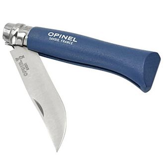 Opinel Opinel N&deg; 08 Taschenmesser aus Buchenholz und Edelstahl in der Farbe Dunkelblau mit einer Klingenl&auml;nge von 8,5cm, 2545999