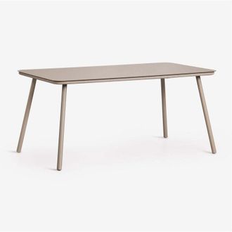 Sklum Rechteckiger Esstisch 160x90 cm aus Arhiza-Glas Moka Braun