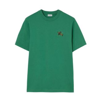 Burberry Knight Baumwoll-T-Shirt - - Tops - Herren - Gr&uuml;n - L