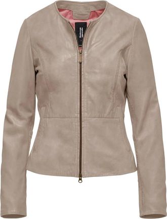 Bomboogie Femme, Vestes, Beige, Taille: 38 FR Arya Leather Jacket
