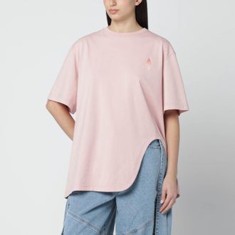 The Attico Rosa T-Shirt mit R&uuml;ckendruck