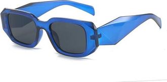 Generic Lunettes De Soleil Carr&eacute;es &Agrave; Petite Monture For Hommes Et Femmes, Id&eacute;ales For Les Activit&eacute;s Plein Air, Trajets Quotidiens Vacances(Blue)