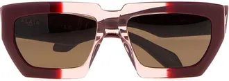 Alaia SUNGLASS Acetate Sunglasses - Burgundy