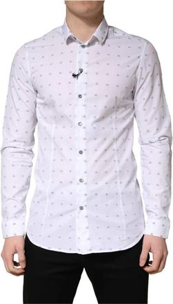 Patrizia Pepe Homme, Chemises, Blanc, Taille: M Long Sleeve Dress Shirt