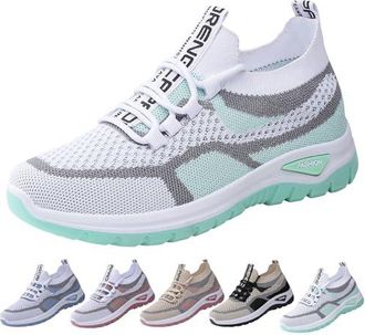 Generic Baskets d&eacute;contract&eacute;es et confortables &agrave; enfiler pour femme - Pour la marche, la gym, le fitness - L&eacute;g&egrave;res et respirantes - En maille - Antid&eacute;rapantes,