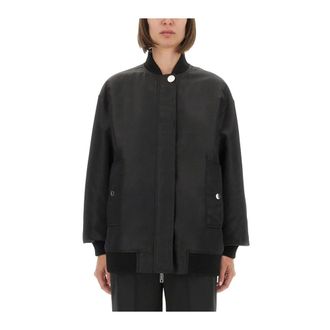 Sportmax Bomber Agape &agrave; col droit - Femme - Vestes - Noir - Taille: 38 FR