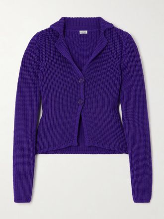 Loewe Cardigan In Rippstrick - Lila