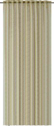 Elbersdrucke Gardine mit verdeckten Schlaufen Liem 02 Curry halbtransparent 255x140cm 201845 Vorhang f&uuml;r das Wohnzimmer Schlafzimmer K&uuml;che Flur Kinderzimmer, Gelb-