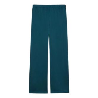 Marina Rinaldi Femme, Pantalons, Vert, Taille: 50 FR Envers Satin Wide Pantalons