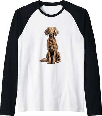 Whyitsme Design Saluki-Hunde-Illustration Raglan