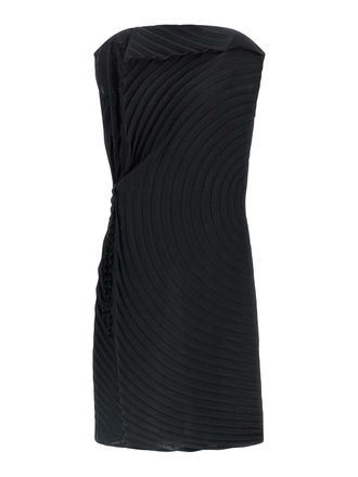 Pleats Please Issey Miyake Robe Au Genou - Noir