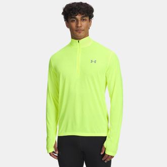 Under Armour Launch Oberteil mit ¼-Zip für Herren High Vis Gelb / Reflektierend XXL