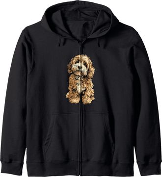 Whyitsme Design Cavapoo-Hunde-Illustration Kapuzenjacke