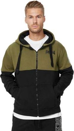 Lonsdale LUCKLAWHILL Sweatshirt, Olive/Black/White, M Mens