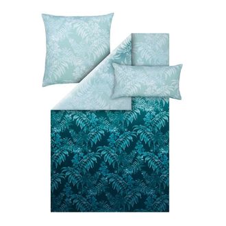 ESTELLA Ateliers Satin de Luxe Bettwäsche-Garnitur Azura Farbe türkis-560 Größe 155x220 + 80x80 + 40x80 cm