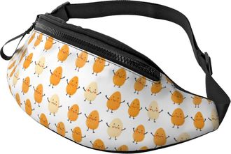 Generic Waist Fanny Pack Verstellbarer Brustbeutel Niedlicher Nussdruck Stylisch H&uuml;fttasche F&uuml;r Wandern Herren Reisen 14X35Cm
