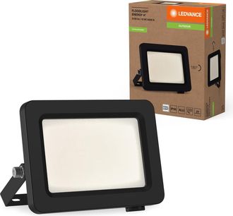 Ledvance LED-Flutlicht mit Energieeffizienzklasse A, schwarzes Aluminiumgehäuse, 10 W, 1750 lm, für Außenanwendungen, kompaktes Design, leichtes Gewicht, einfa