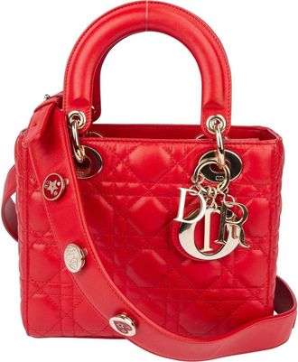 Dior Crossbody Bags - Christian Dior Quilted Leather ABC Lady Dior Handb - Gr. unisize - in Rot - f&uuml;r Damen