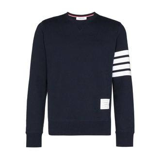 Thom Browne Klassisches Sweatshirt MIT Klassischem Loopback 4-Streifen-Design - - Sweatshirts & Hoodies - Herren - Blau - S